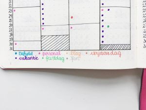Een Calendex in je Bullet Journal - My Lovely Notebook