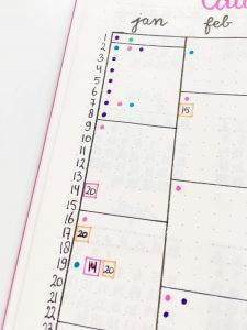 Een Calendex in je Bullet Journal - My Lovely Notebook