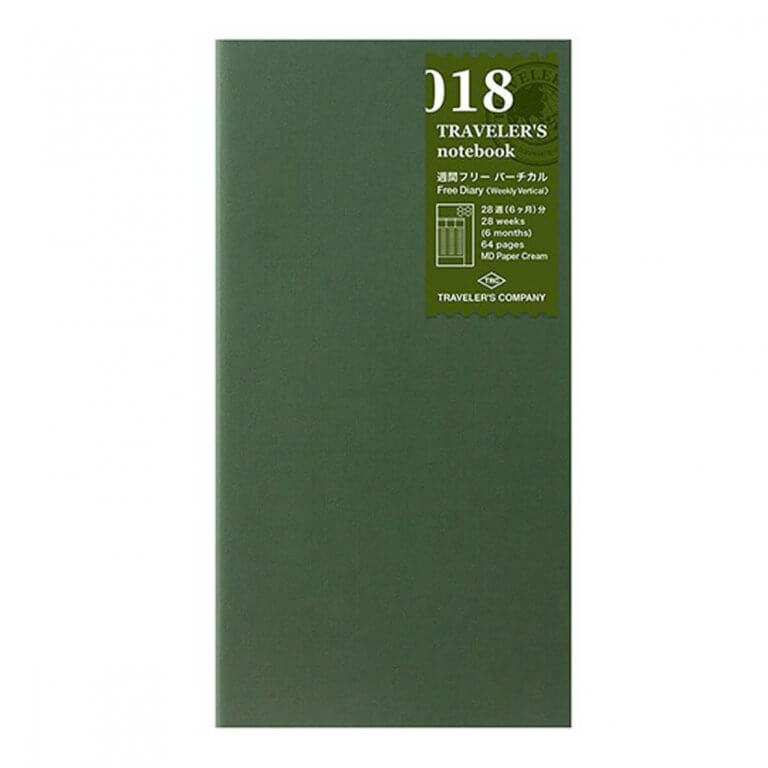 Midori Traveler's Notebook navulling free diary weekly 018