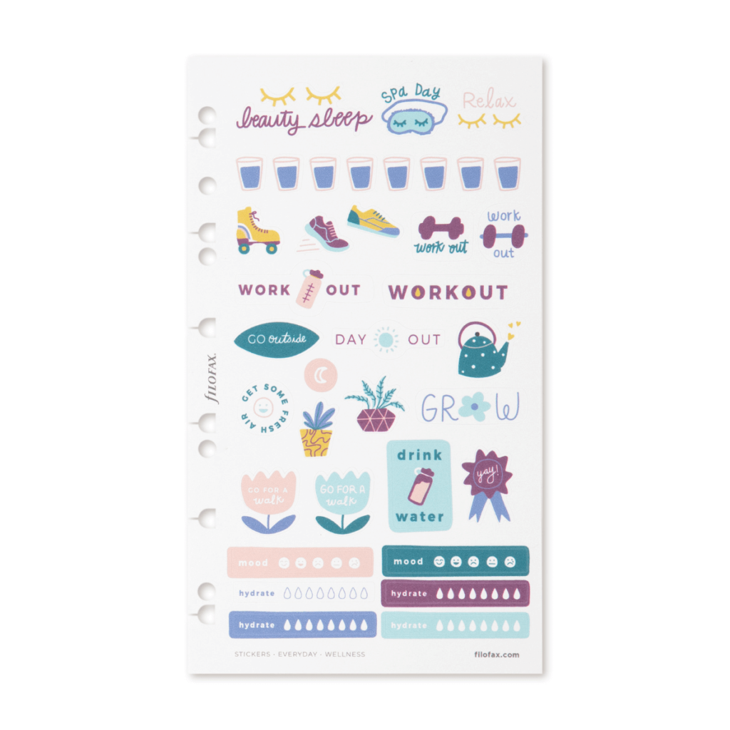 Filofax Wellness Stickers | My Lovely Notebook