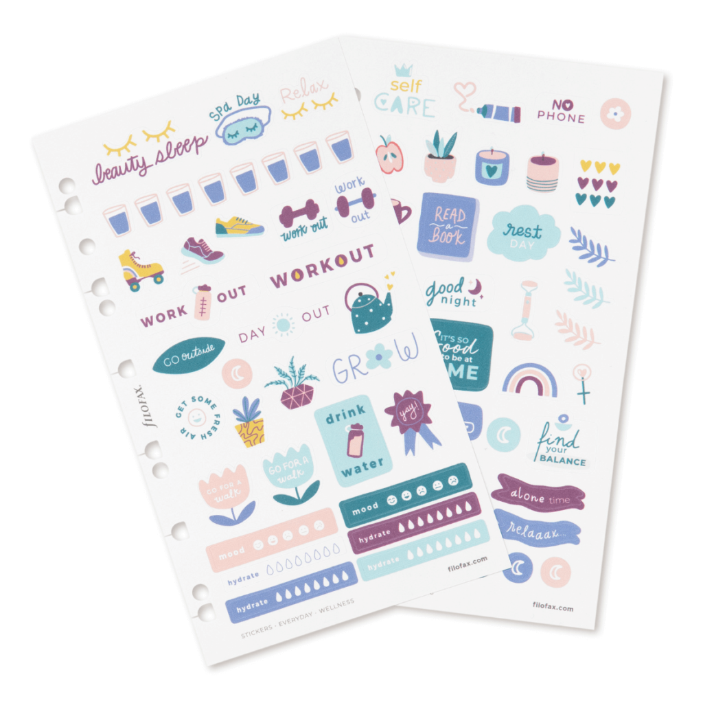 Filofax Wellness Stickers | My Lovely Notebook