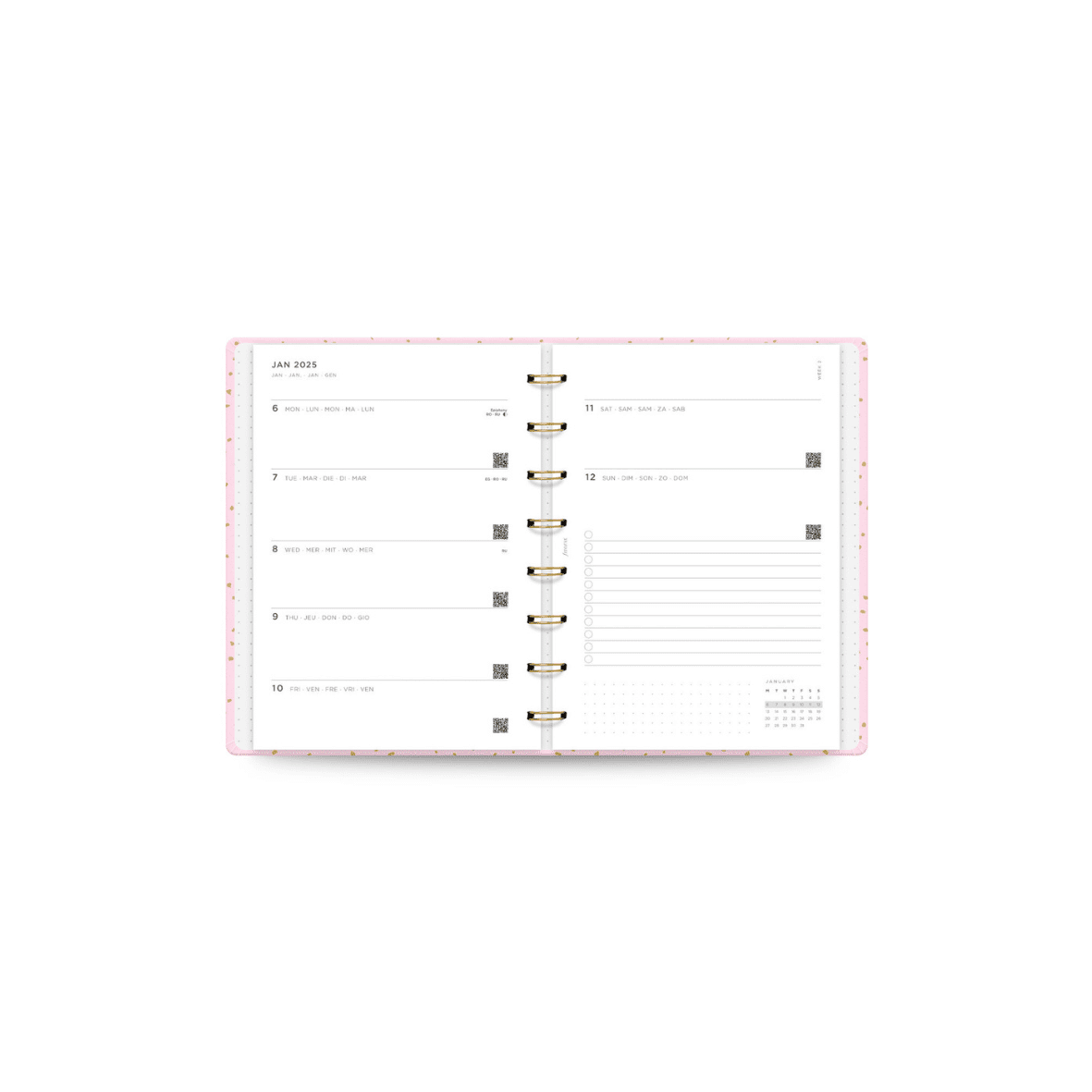 Filofax A5 Agenda 2025 Confetti